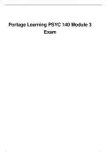 Portage Learning PSYC 140 Module 3 Exam Portage Learning PSYC 140 Module 3 Stuvia US