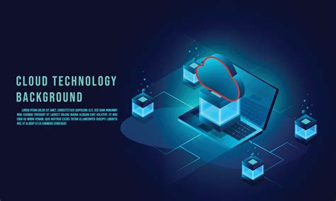 Cloud Data Storage D Isometric Infographic Illustration Landing Page Layout Vector Web