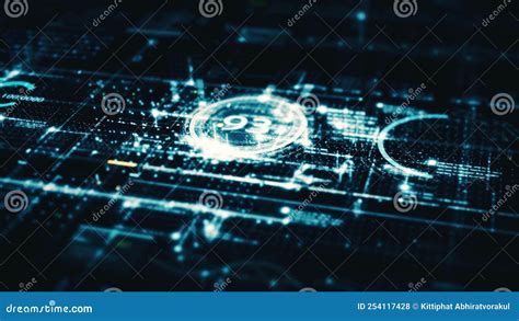 Advance Data Matrix Cyber Environment Display Stock Illustration Illustration Of Cyber