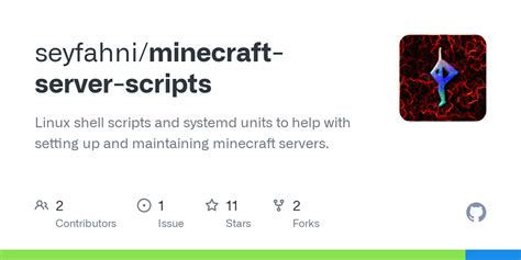 GitHub Seyfahni Minecraft Server Scripts Linux Shell Scripts And Systemd Units To Help With