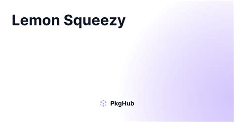 Lemon Squeezy Pkghub