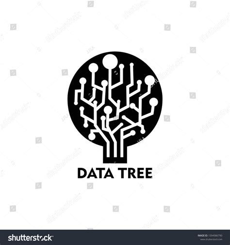 Data Tree Logo Design Illustration Stock Vector Royalty Free 1594986790 Shutterstock