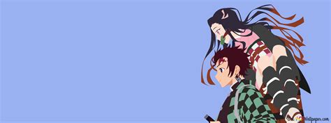 Demon Slayer Tanjiro Carries Her Demon Sister Nezuko 4k Wallpaper Download