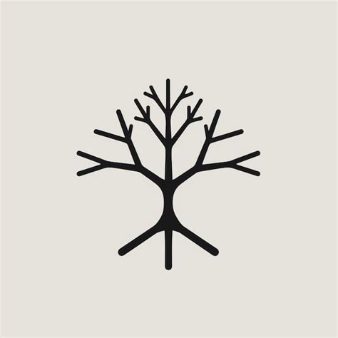 Premium Photo A Black And White Tree Icon Generative Ai