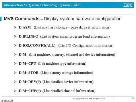 Introduction To Zos Mvs Commands Jes 2 Commands