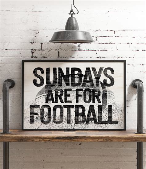 Rustic Football Canvas Print Vintage Game Day Decor Etsy