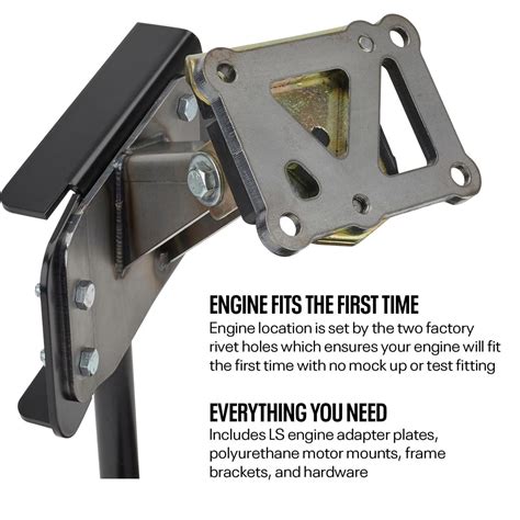 1955 57 Chevy Tri 5 Ls Swap Motor Mount Kit Bolt In Polyurethane