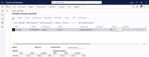 Sales Tax Adjustment On Vendor Invoices In Dynamics F O