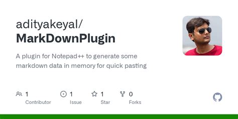 Github Adityakeyalmarkdownplugin A Plugin For Notepad To Generate Some Markdown Data In