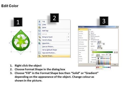 Ppt Slides Recycle Symbol On Dew Drop PowerPoint Templates