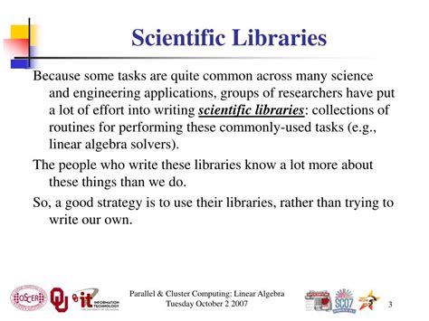 Ppt Parallel And Cluster Computing Linear Algebra Powerpoint