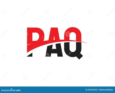 Paq Letter Initial Logo Design Vector Illustration Stock Vector Illustration Of Letter Black