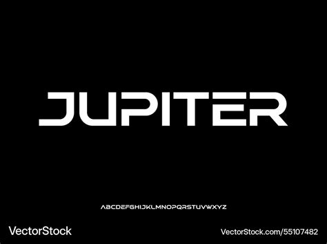 Modern Futuristic Style Alphabet Display Font Vector Image