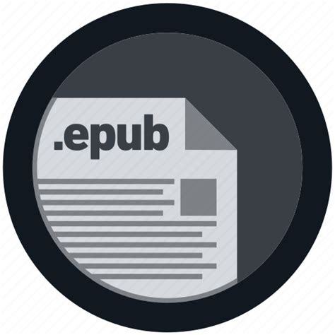 Document Epub Extension File Format Round Roundettes Icon