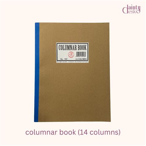 Columnar Books 12 And 14 Columns Shopee Philippines
