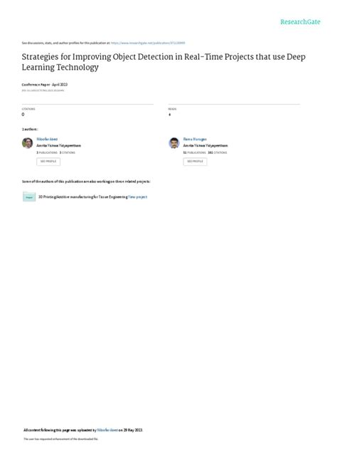 strategies for improving object detection in real time projects that