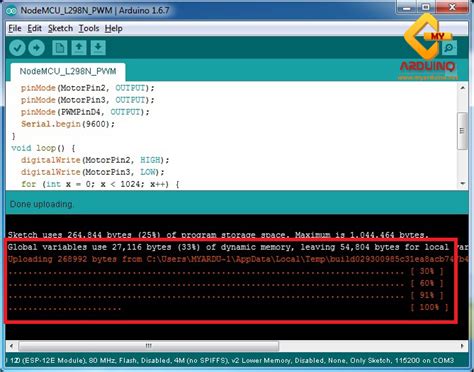 สอนใช้งาน Nodemcu Esp8266 ควบคุมความเร็วมอเตอร์ Dc สัญญาณ Pwm ขาย Arduino อุปกรณ์ Arduino