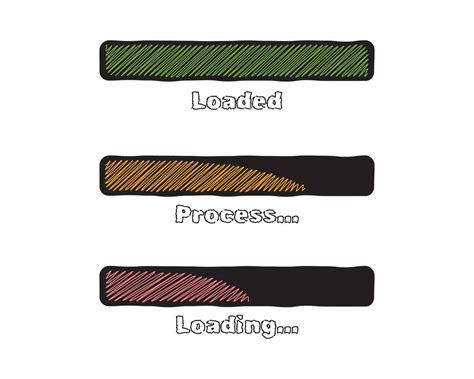 Collection Loading Bar Status Icon Illustration Set Of Loaded Icons Download Progress