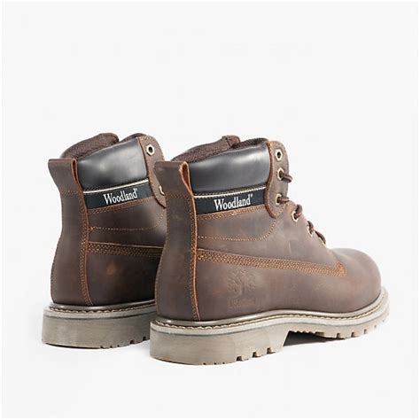Woodland Woodland Glenn Mens Leather Lace Up Goodyear Welted Boots