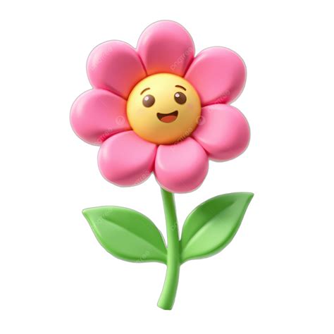 Pink Smiley Face Flower Emoji Pink Smiling Face Flower Expression