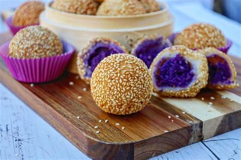 Sesame Balls W Ube Filling Chercreations Recipe Ube Balls
