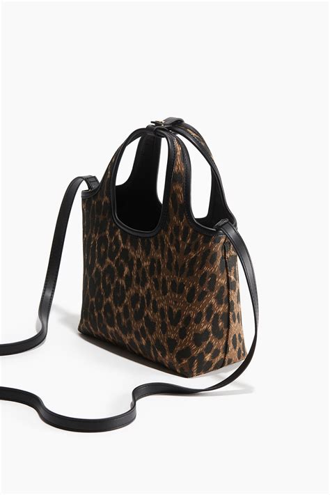 Чанта с дълга дръжка Тъмнобежов Леопардов принт ЖЕНИ Handm Bg