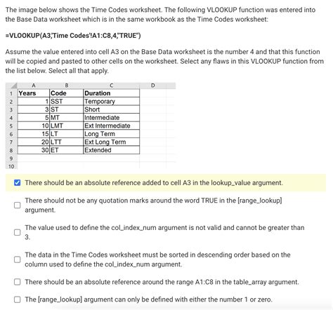 Solved The Image Below Shows The Time Codes Worksheet The Chegg Com