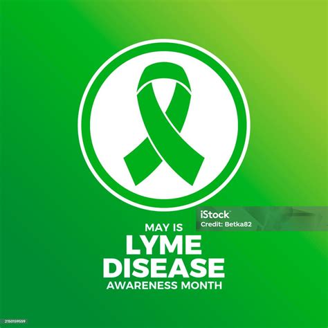 May Is Lyme Disease Awareness Month Poster Vector Illustration Stock