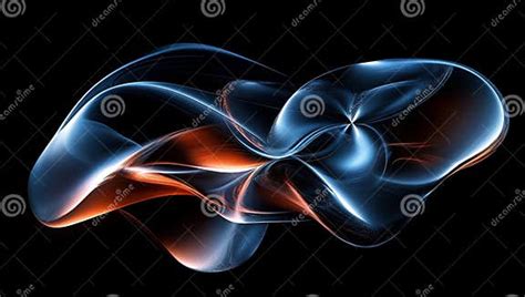 Abstract Blue Orange Swirling Fluid Dynamic Design Background Art Wave Flow Cool Waves Color