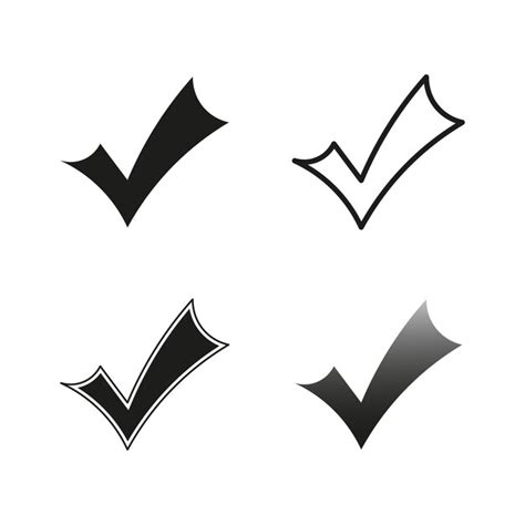 Premium Vector Checkmark Icon Set Vector Illustration Eps 10 Stock Image