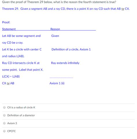 Solved Given The Proof Of Theorem 29 Below What Is The Chegg Com
