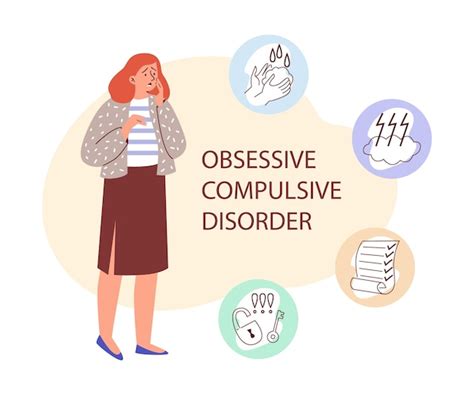 Premium Vector Symptoms Of Obsessive Compulsive Disorder Ocd Syndrome Flat Vector Illustration