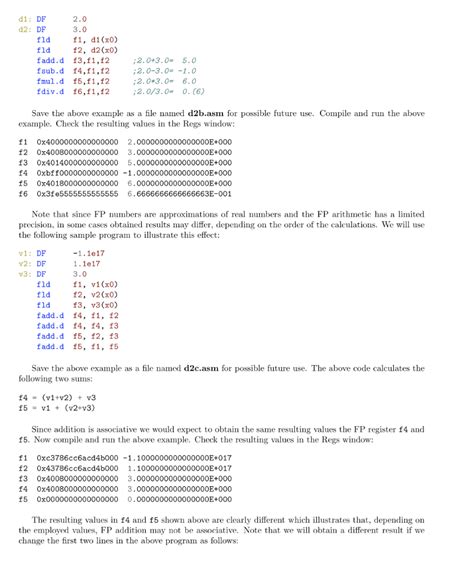 Lab D Integer Multiplication And Division Floating Chegg
