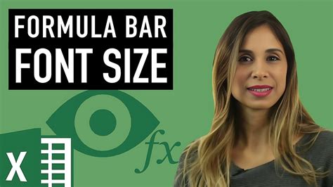 better excel presentations increase font size of formula bar