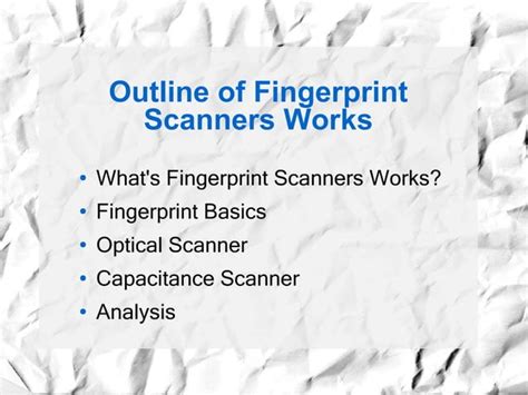 How Fingerprint Scanners Work Pdf