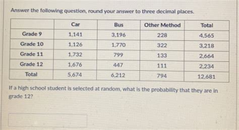 Solved Answer The Following Question Round Your Answer To Three Decimal Places If A High