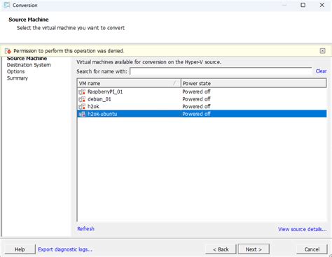 Vcenter Converter Permission To Perform This Operation Was Denied