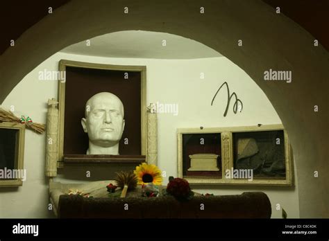 Tomb Of Italian Fascist Dictator Benito Mussolini In The Mussolini