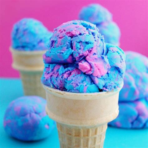 Blue Cotton Candy Ice Cream