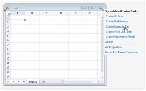 Get Started With The Winforms Spreadsheet Control Winforms Controls Devexpress Documentation