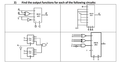 Find The Output Functions For Each Of The Following Chegg Com