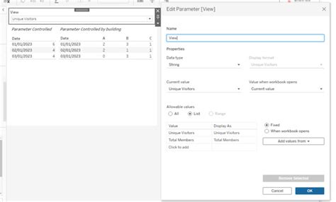 Using Parameter Control Two Or Three Tables In A Dashboard At Once