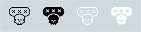 Password Phishing Icon Set In Black And White Hacker Signs Vector