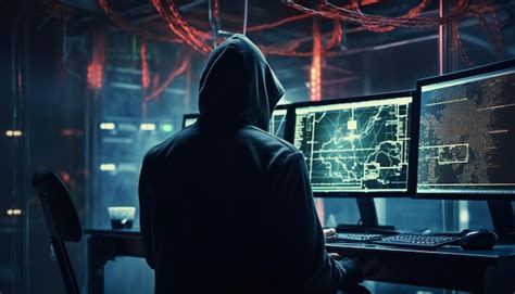 Premium Ai Image Dangerous Hooded Hacker Breaks Into Data Servers