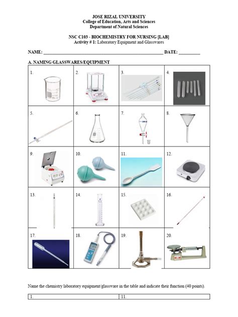 week 2 lab activity 1 laboratory equipment and glassware pdf