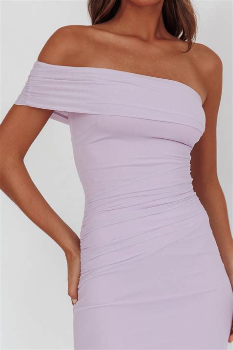 Shop The Gala One Shoulder Maxi Dress Lilac