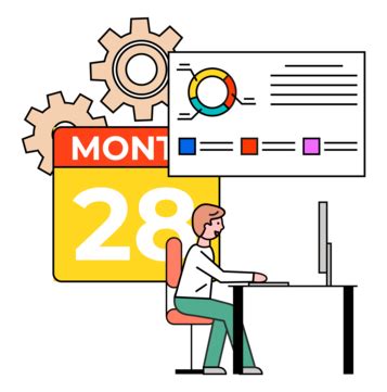 Coder Clipart Boy Working With Computer Game On The Desk Vector