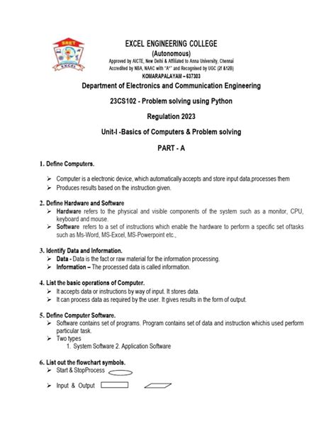 Python Unit I Qb1 Pdf Computer Data Storage Programming