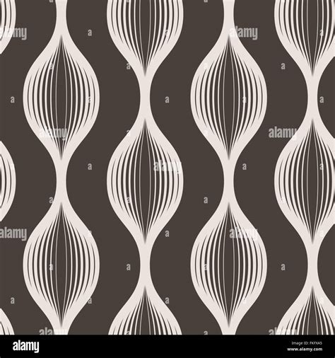 Seamless Vector Abstract Geometric Pattern Of Wavy Lines Of Different Thickness Stock Vector