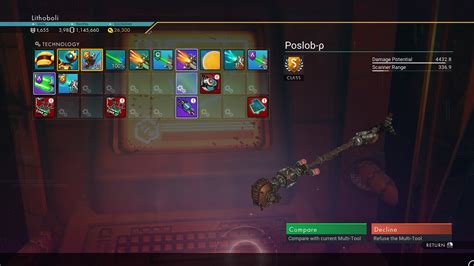 S Class Robot Head Staff Red Housing With Red Glow 3 Adjacent Supercharge 40 Slots R